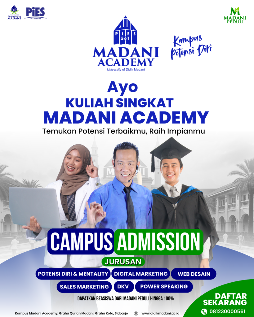 Brosur PMB Madani University – Madani Academy